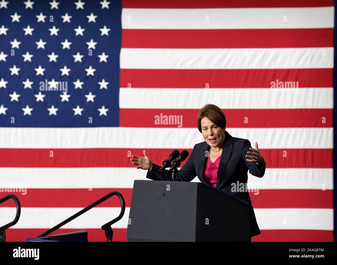 Massachusetts candidate for governor Maura Healey speaks to her ...