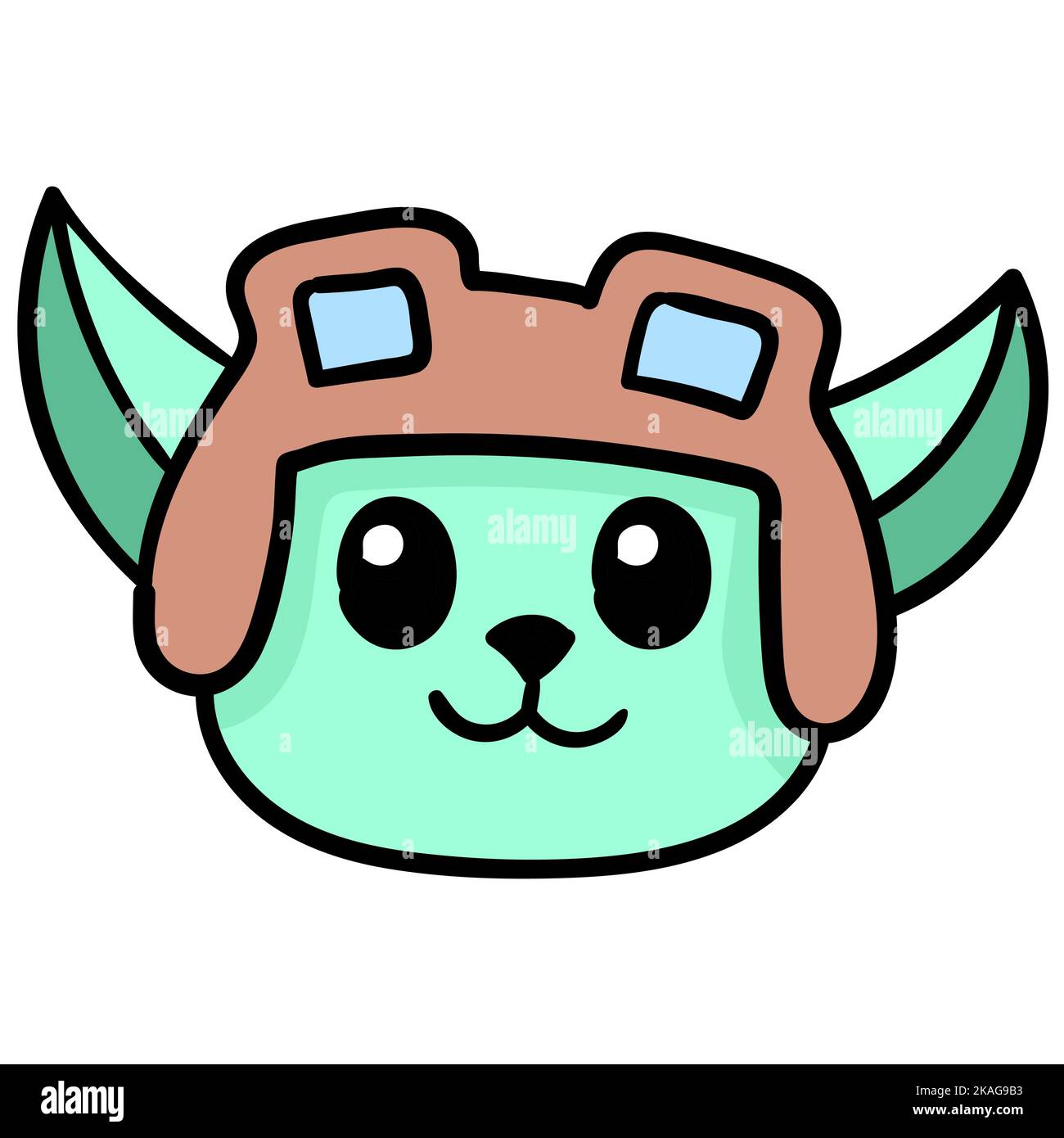 A cartoon doodle of an elf with a pilot hat Stock Vector Image & Art ...