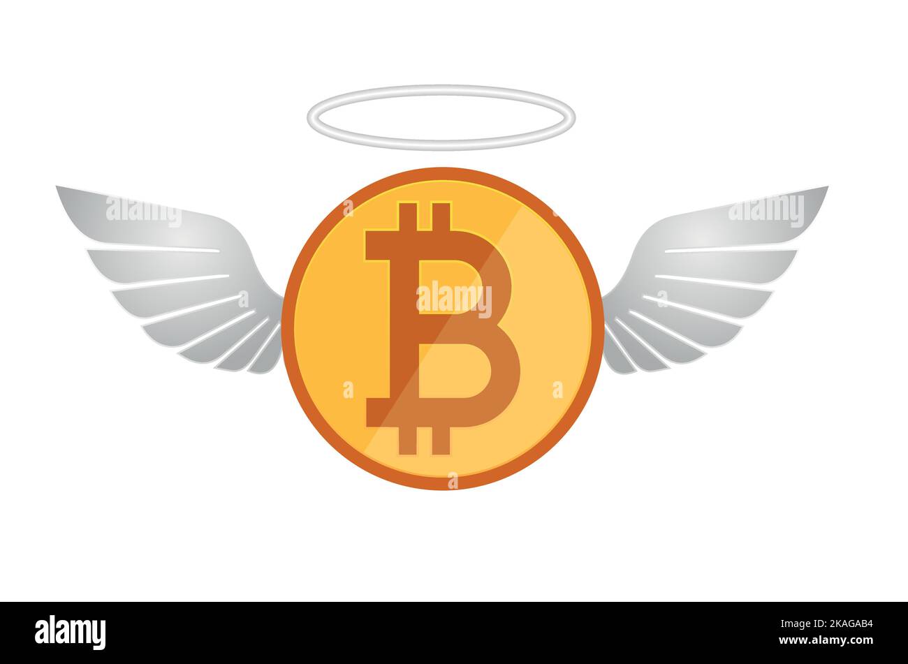 Flying gold coin wings Stock Vector Images - Alamy