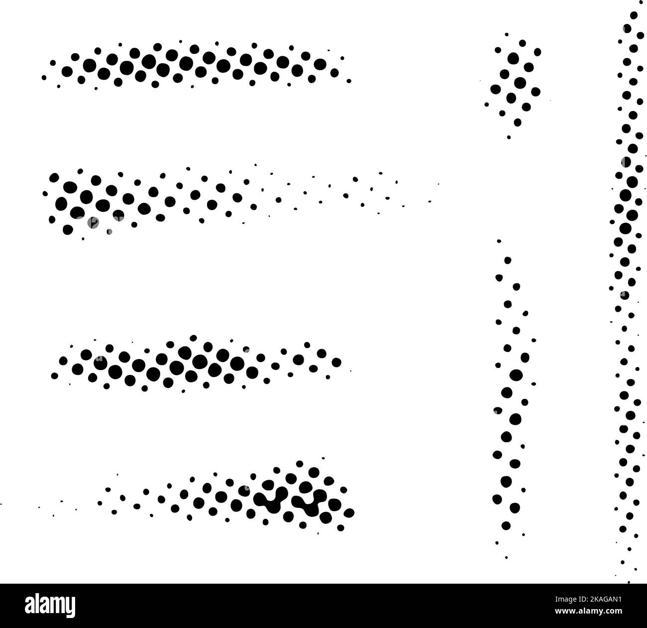 Grunge halftone strokes set. Black comic pop art stripes collection ...