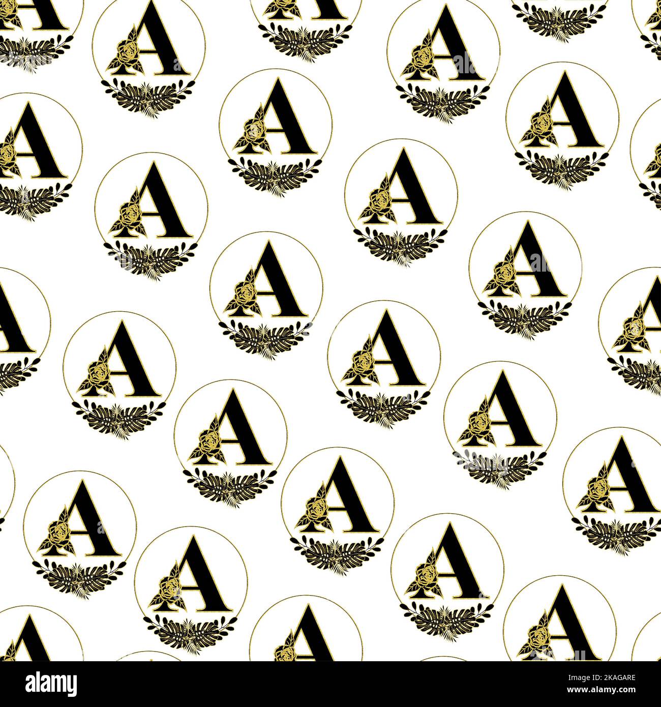 Pattern with monogram A. Repeating pattern with letter A. Seamless ...