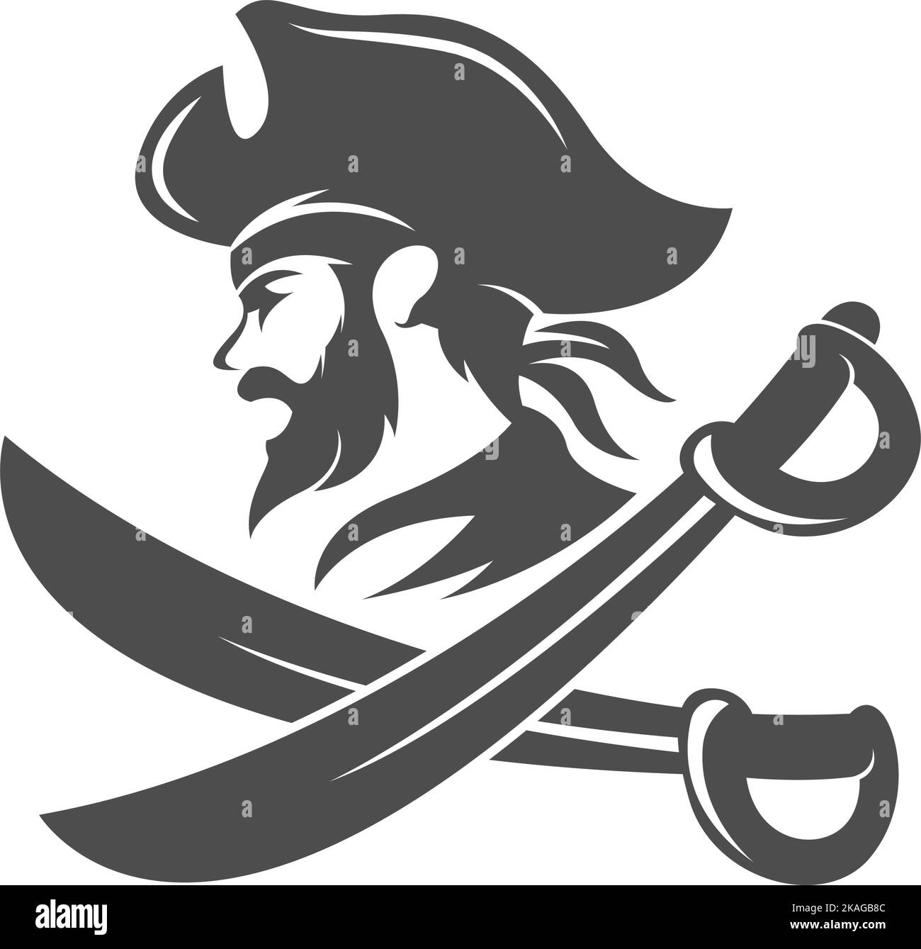 Pirate logo icon design illustration vector Stock Vector Image & Art ...