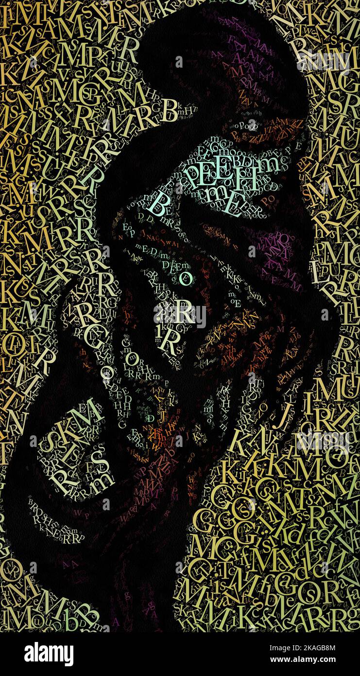 women abstract character illustration Stock Photo - Alamy