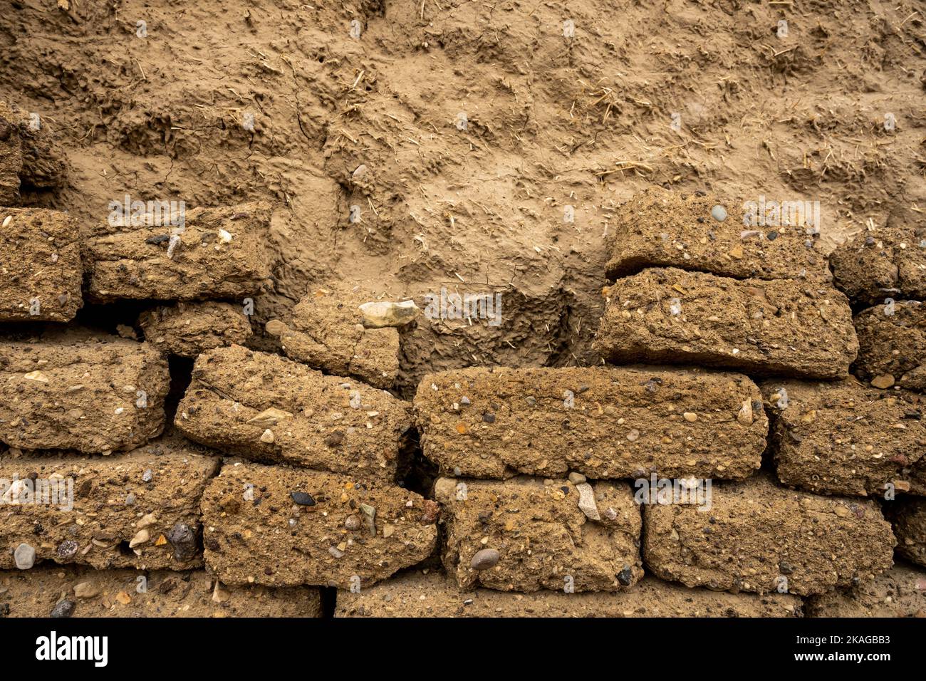 Adobe Wall Washing Away from heavy rain Stock Photo - Alamy