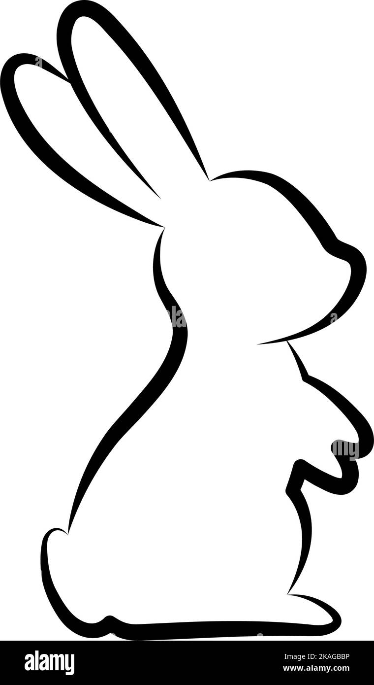 Rabbit symbol. Hare sign. Hare, rabbit icon. Animal silhouette. Vector ...
