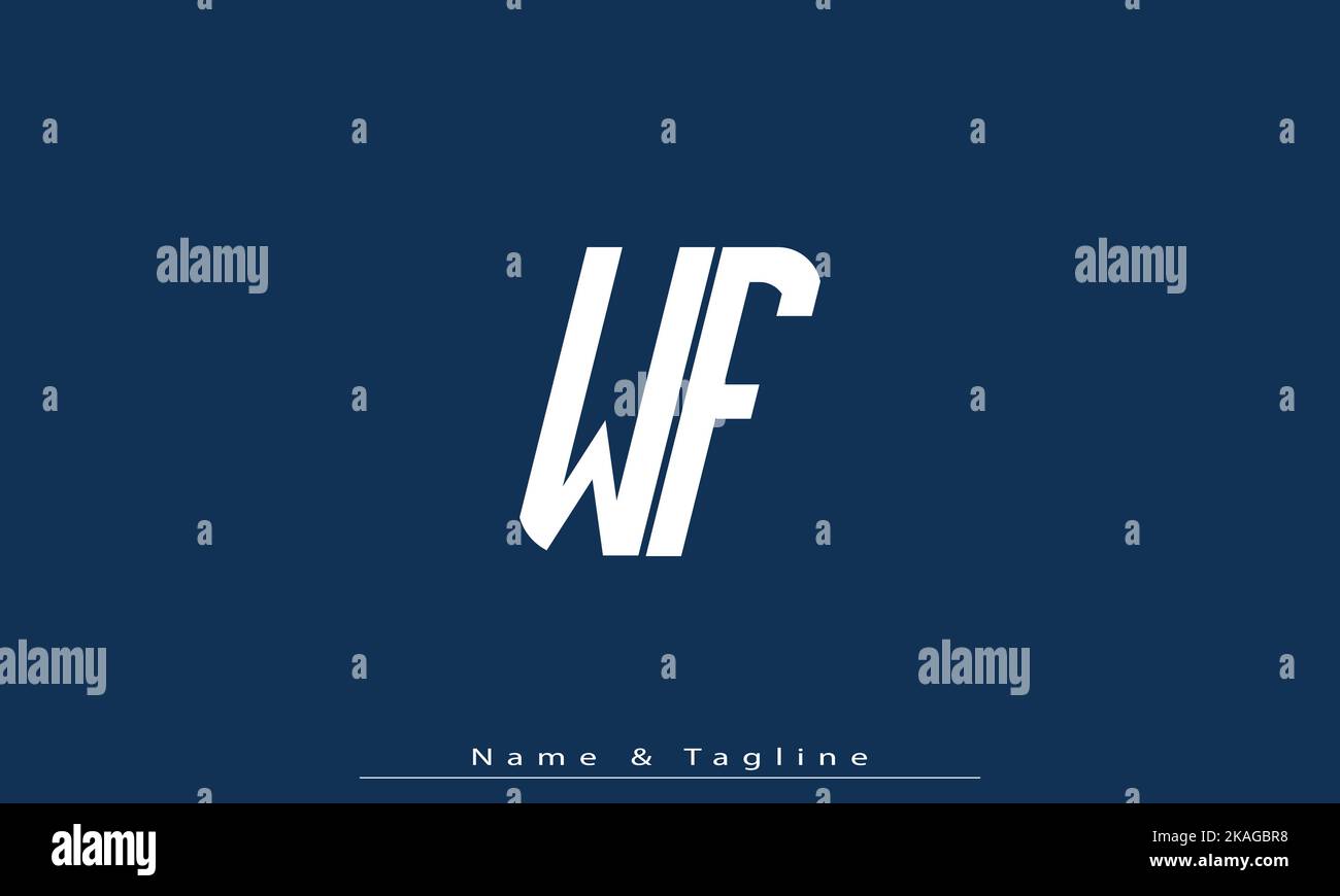 Alphabet letters Initials Monogram logo WF , FW Stock Vector Image ...
