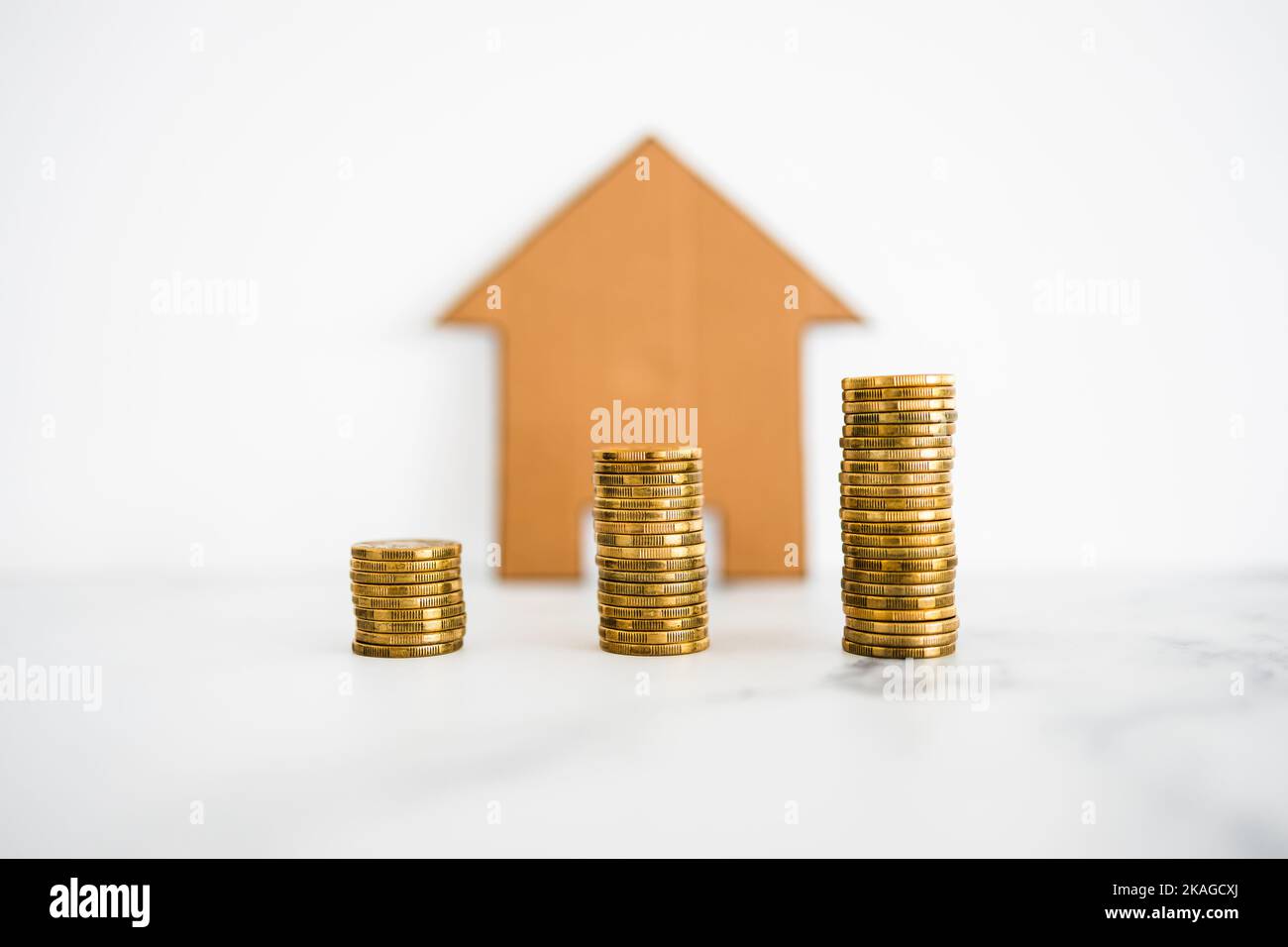 mortgage interests and property prices going up conceptual image ...