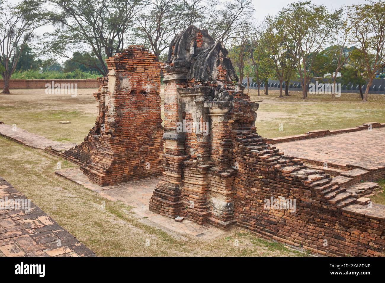 Temple Ruins in the Ayutthaya Historical Park Ayutthaya Thailand Stock Photo - Alamy
