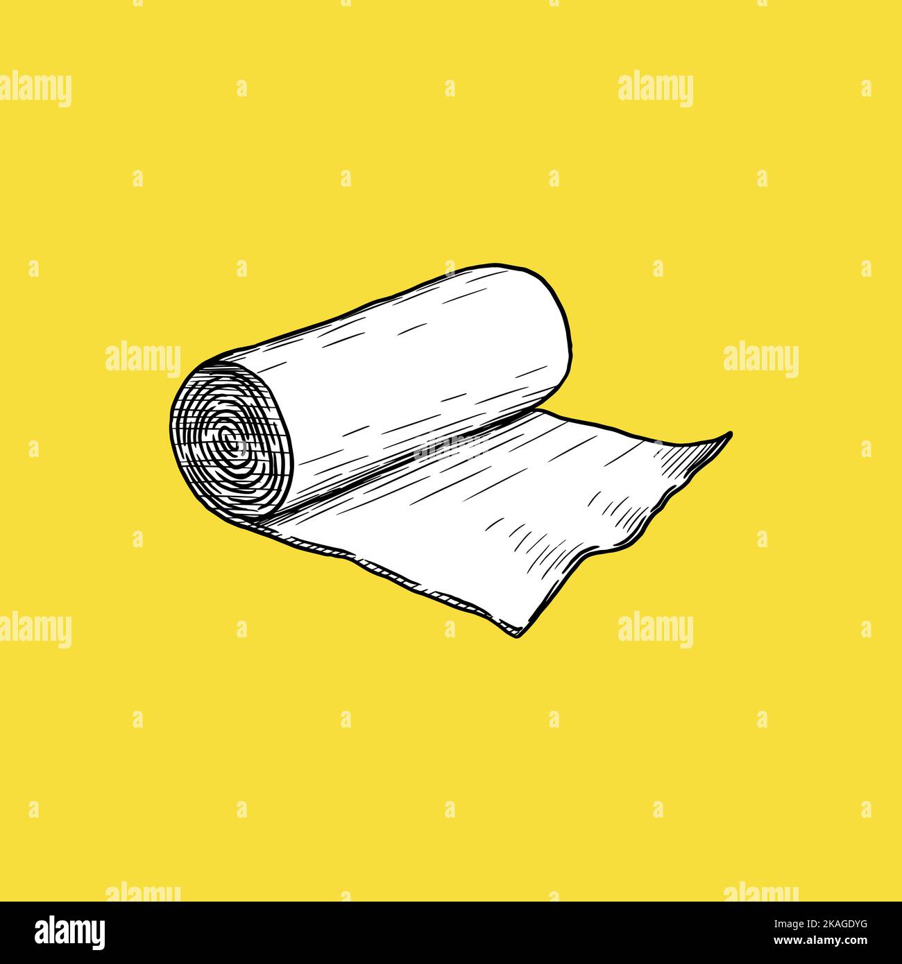 Illustration of Bandage. Hand drawn. - Vector Stock Vector Image & Art ...