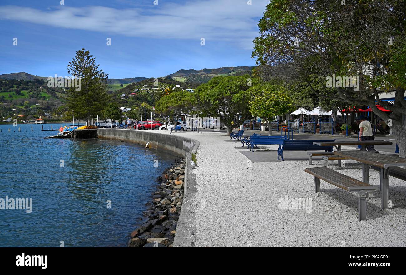 Christchurch, New Zealand - October 26, 2022; Cafes on the Waterfront ...