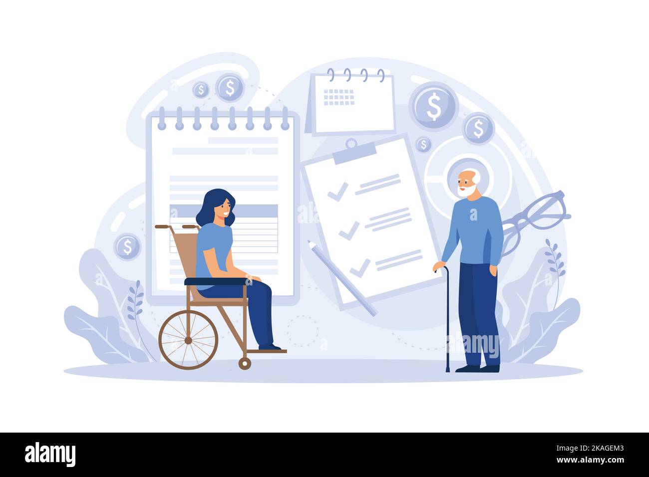 Social security abstract concept vector illustration. Social security ...