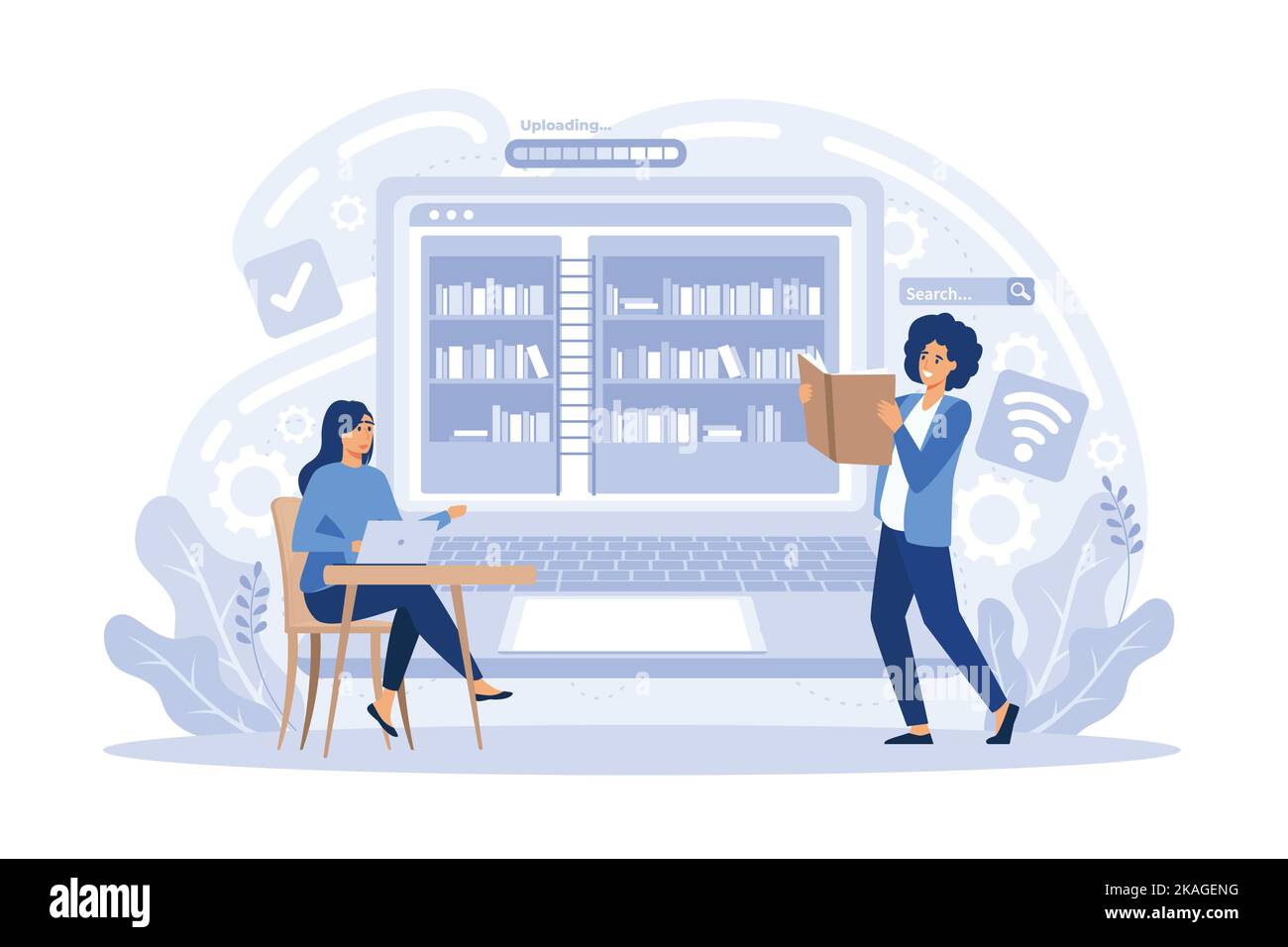 Home library inspiration Stock Vector Images - Alamy