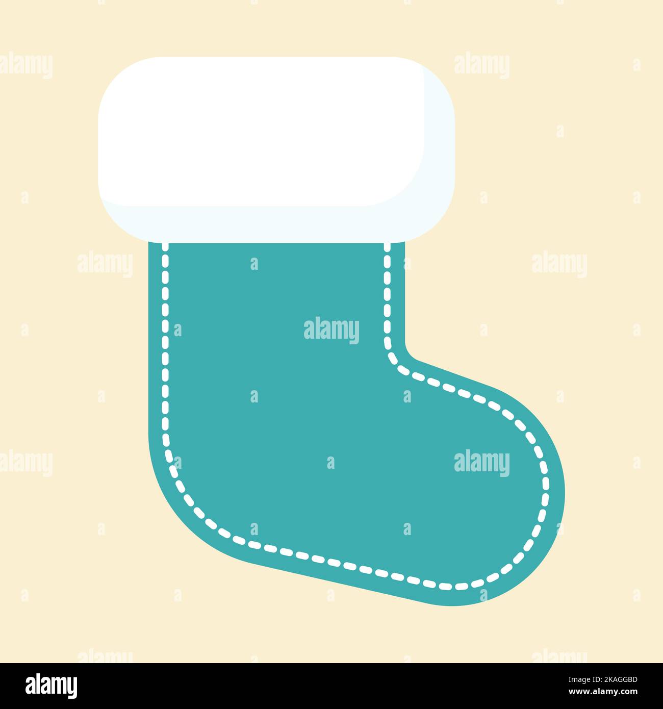 Simple flat vector illustration of a Christmas boot Stock Vector Image ...
