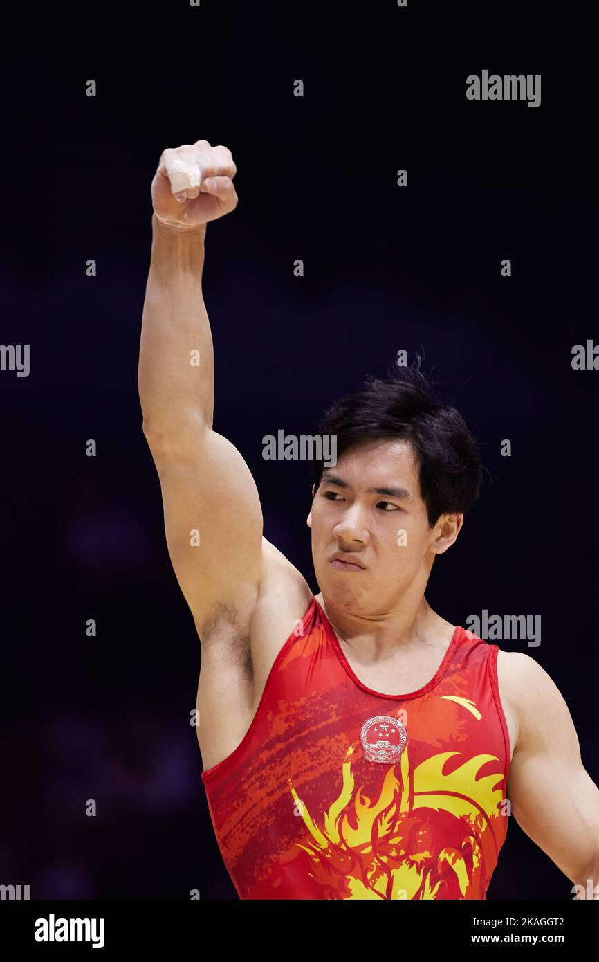 Liverpool, Britain. 2nd Nov, 2022. Zhang Boheng of team China ...