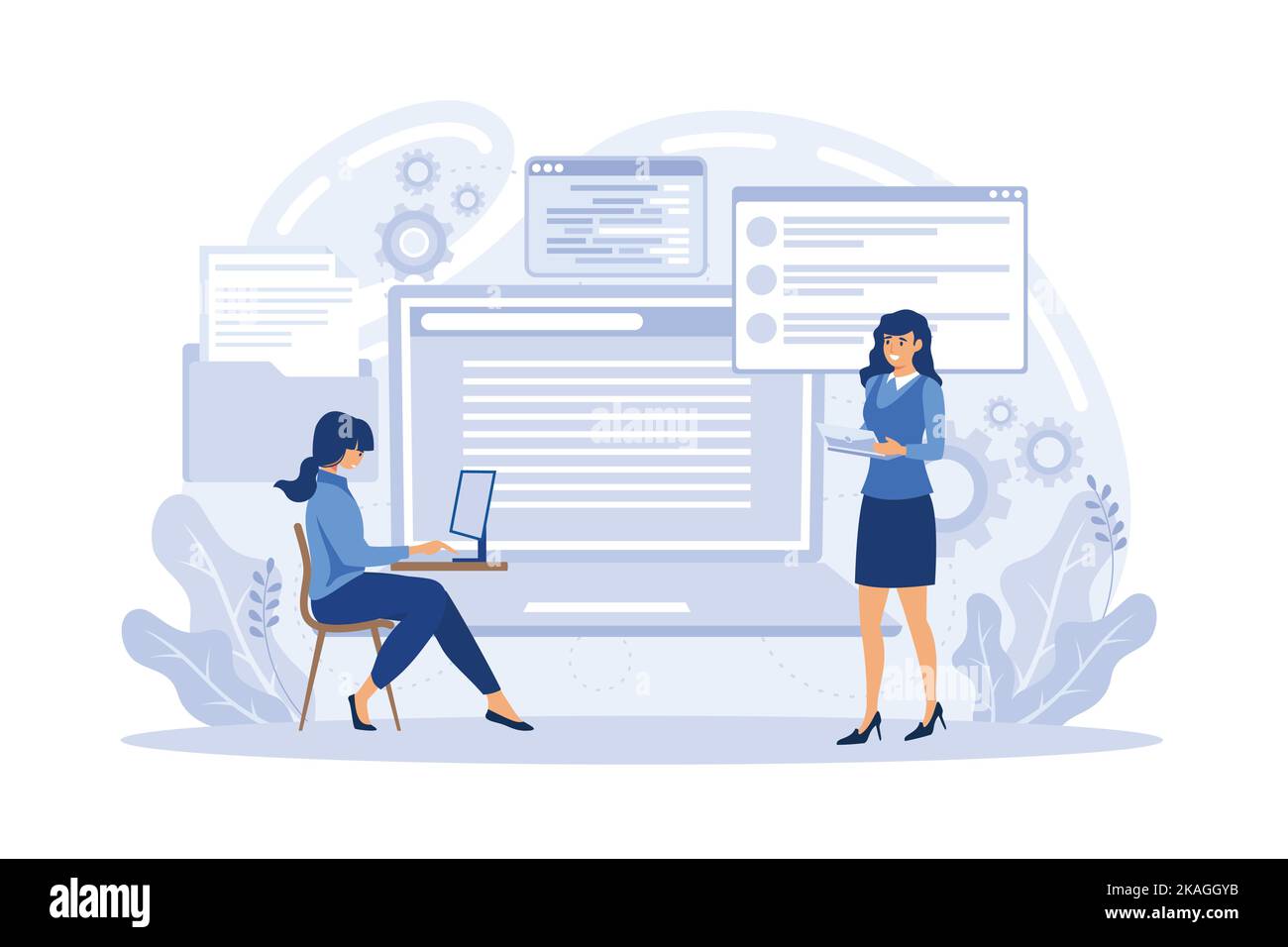 Website Development Or Web Application Coding Designing For Web Browsersflat Vector Modern