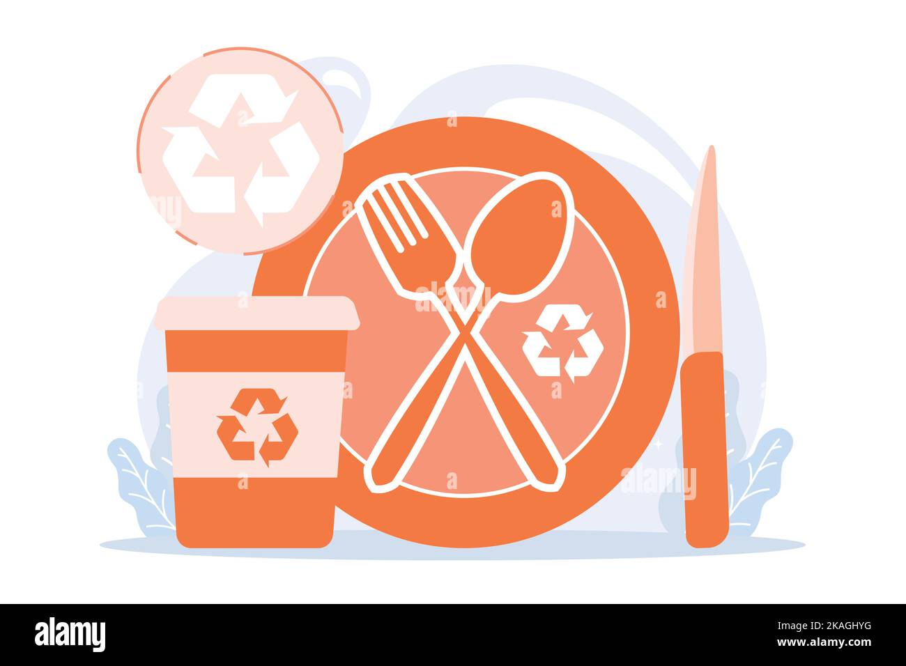 Eco friendly reusable tableware. Plastic free cutlery, ecological ...