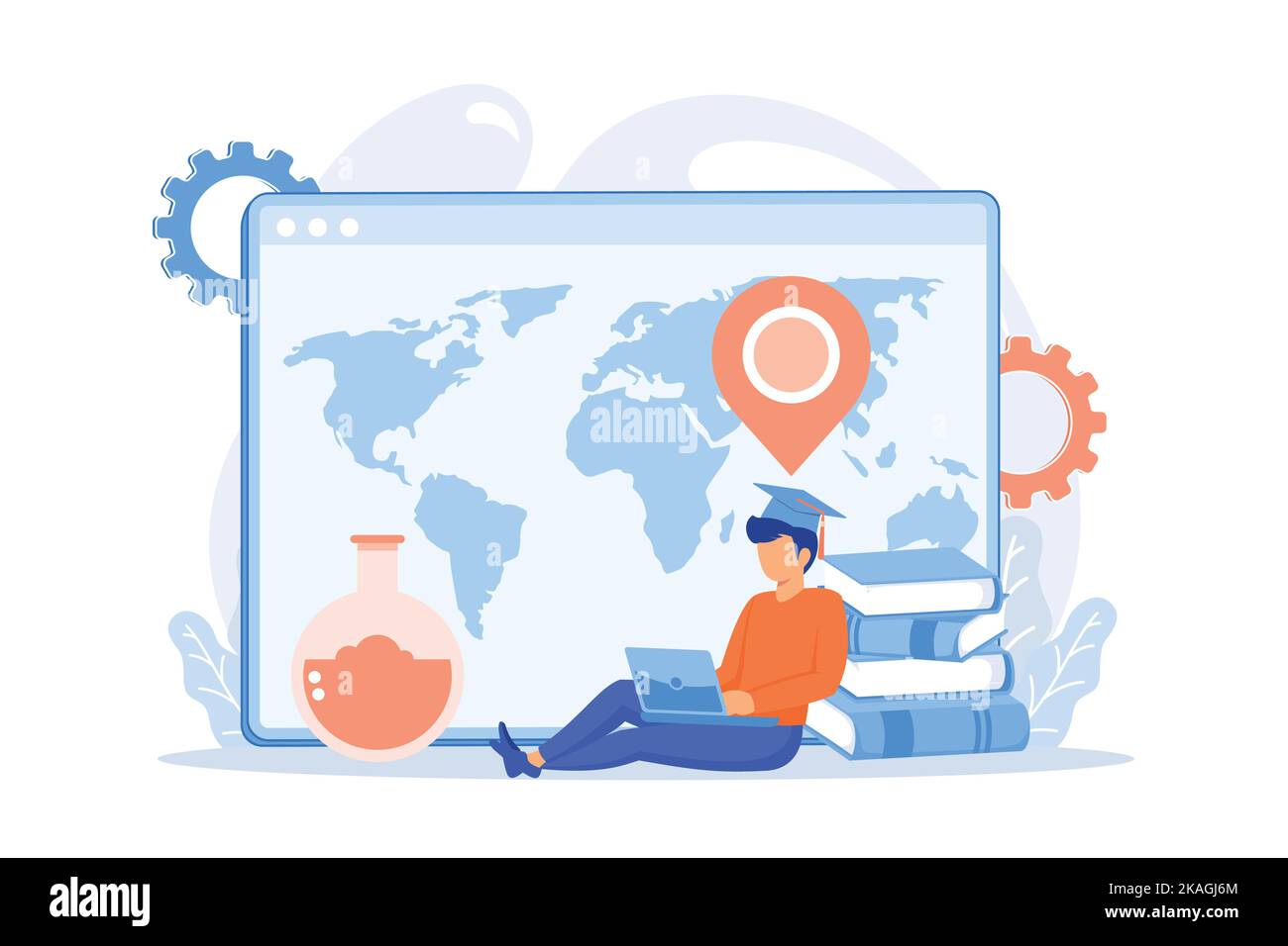 College student Stock Vector Images - Alamy