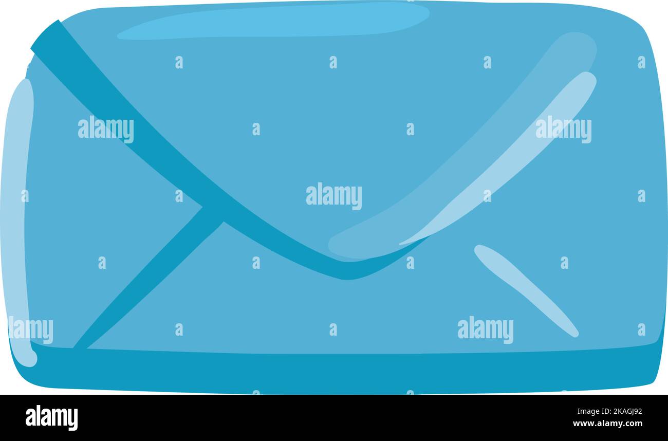 flat blue envelope Stock Vector Image & Art - Alamy