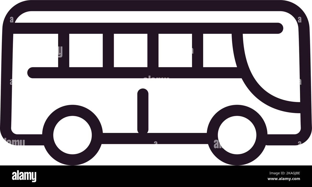 flat bold bus icon Stock Vector Image & Art - Alamy