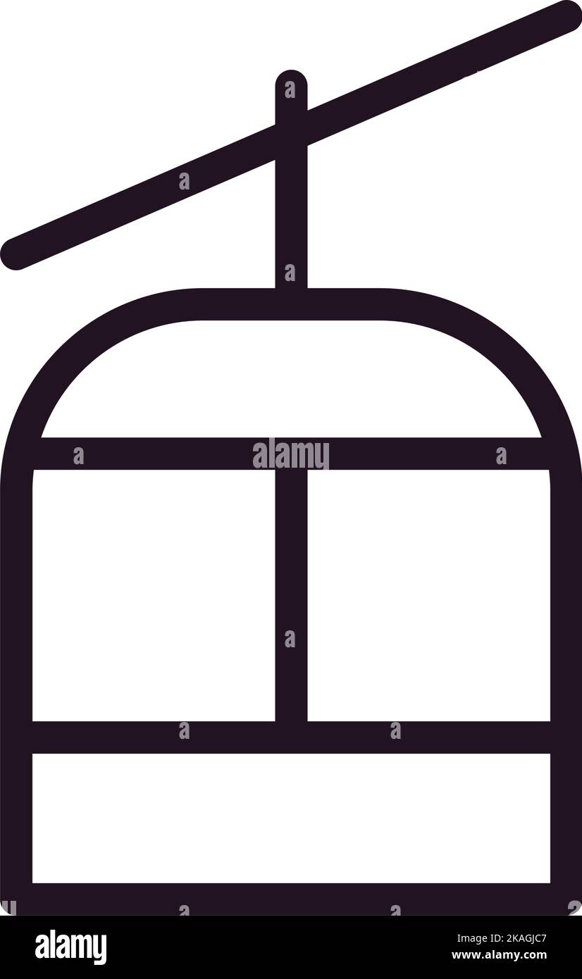 flat bold sky gondola icon Stock Vector Image & Art - Alamy