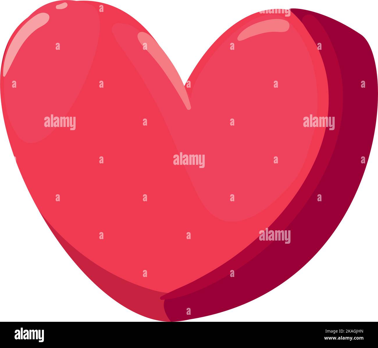 flat red heart Stock Vector Image & Art - Alamy