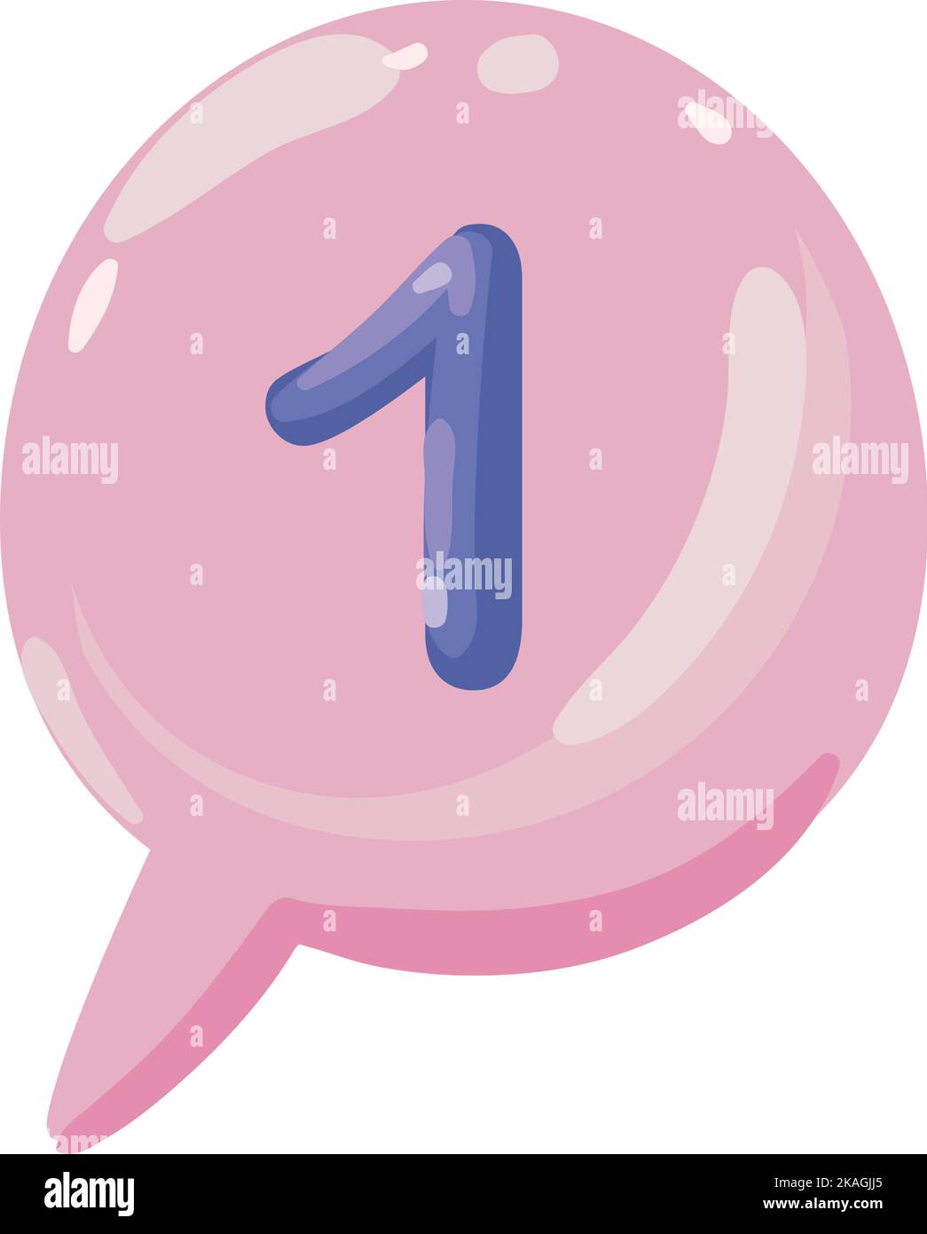 flat pink notification bubble Stock Vector Image & Art - Alamy