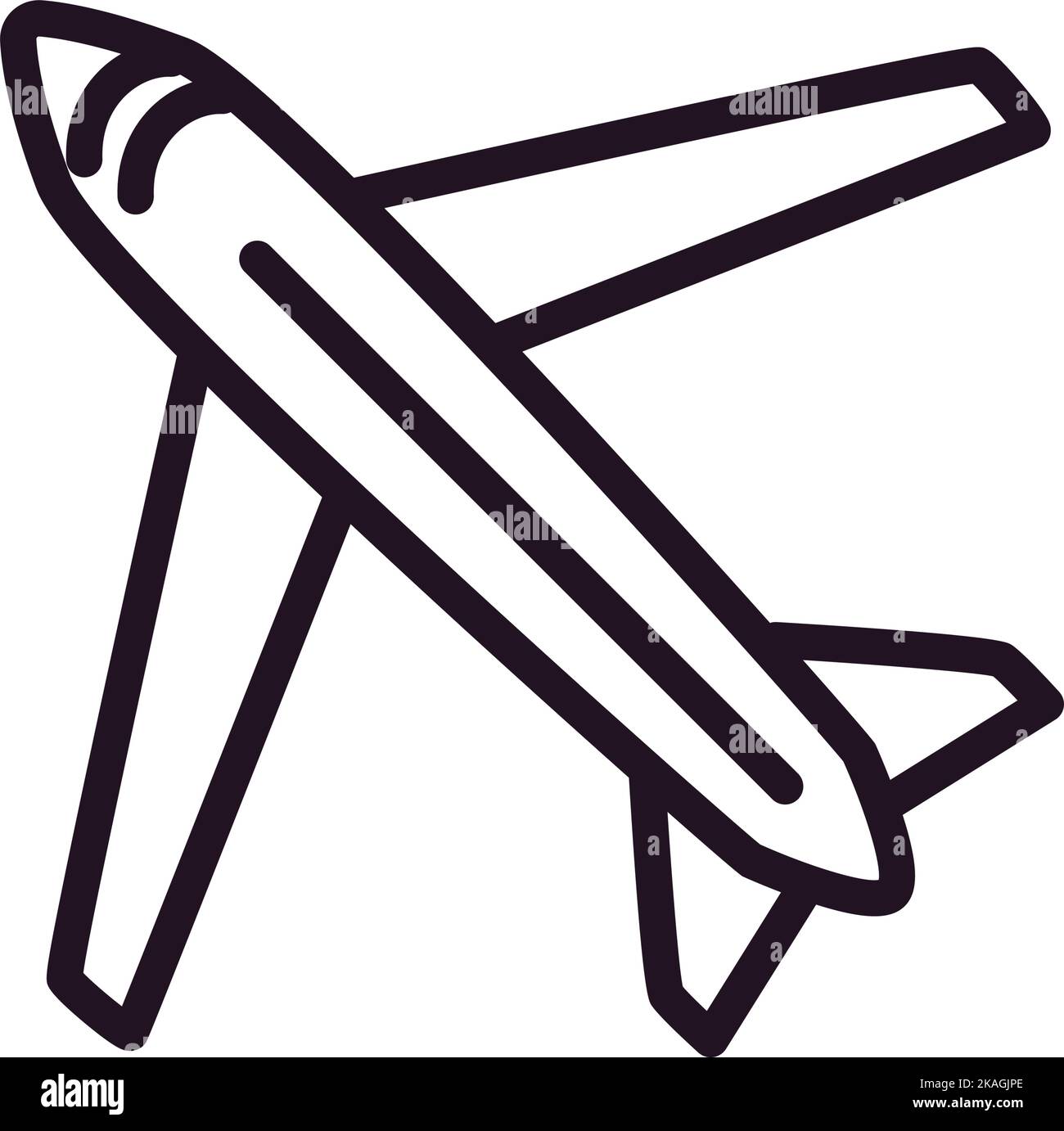 flat bold airplane icon Stock Vector Image & Art - Alamy