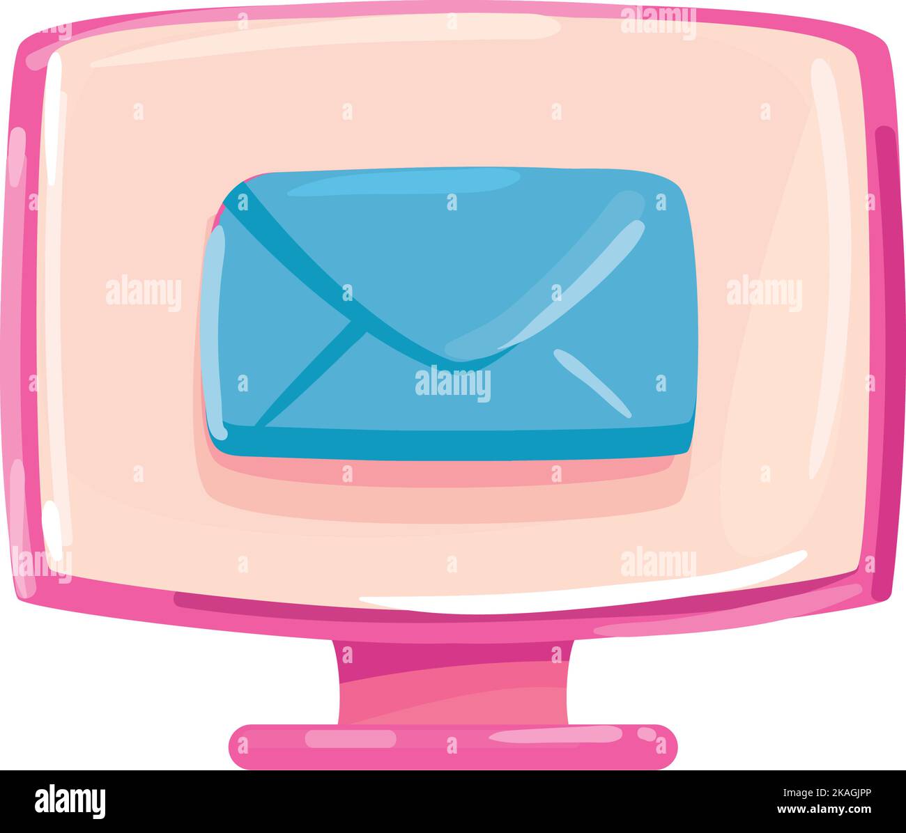 flat pc monitor Stock Vector Image & Art - Alamy