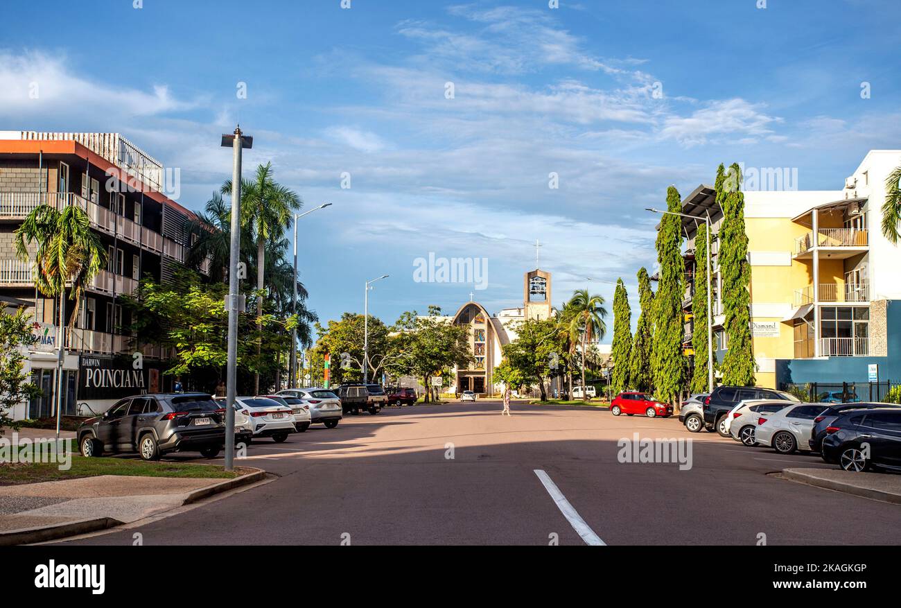 View of the modern building of the Saint Mary Star of the Sea Cathedral ...