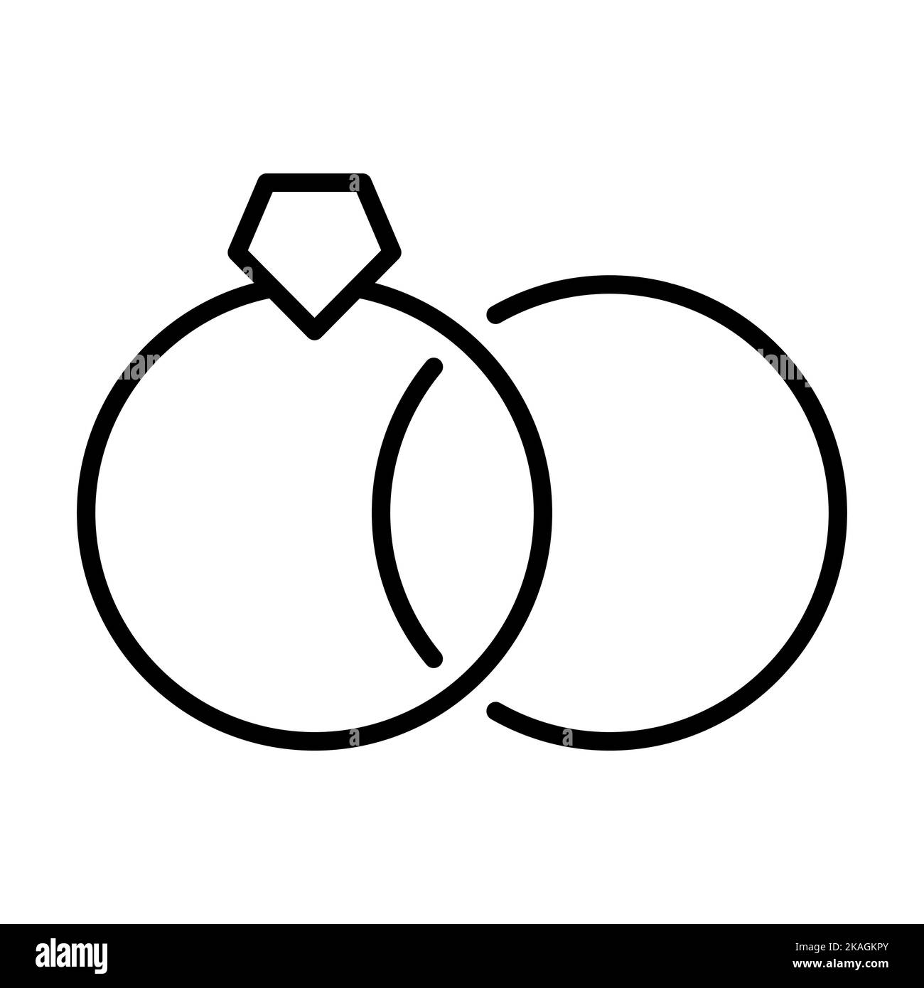 wedding rings icon vector for graphic design, logo, website, social ...
