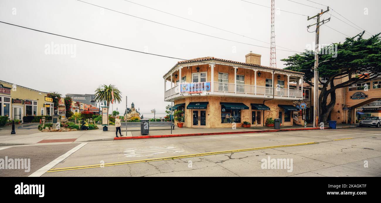 Monterey, California, USA - October 31, 2022. Historic Cannery Row in ...