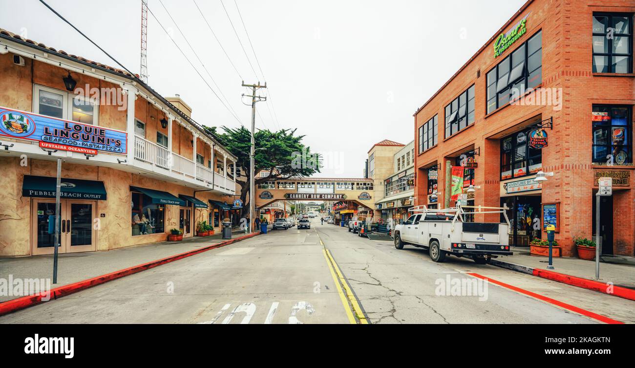 Monterey, California, USA - October 31, 2022. Cannery Row is the ...