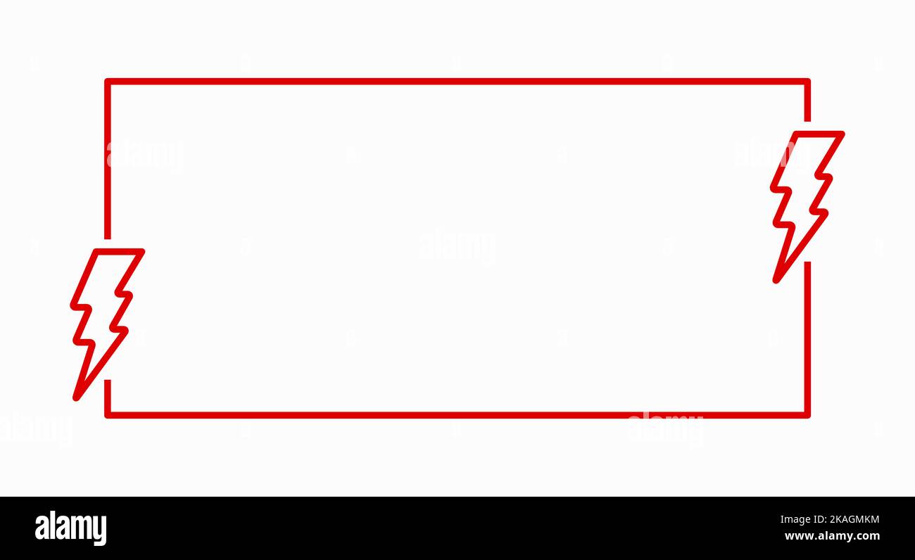 Red rectangular breaking news frame. Flat vector illustration isolated ...