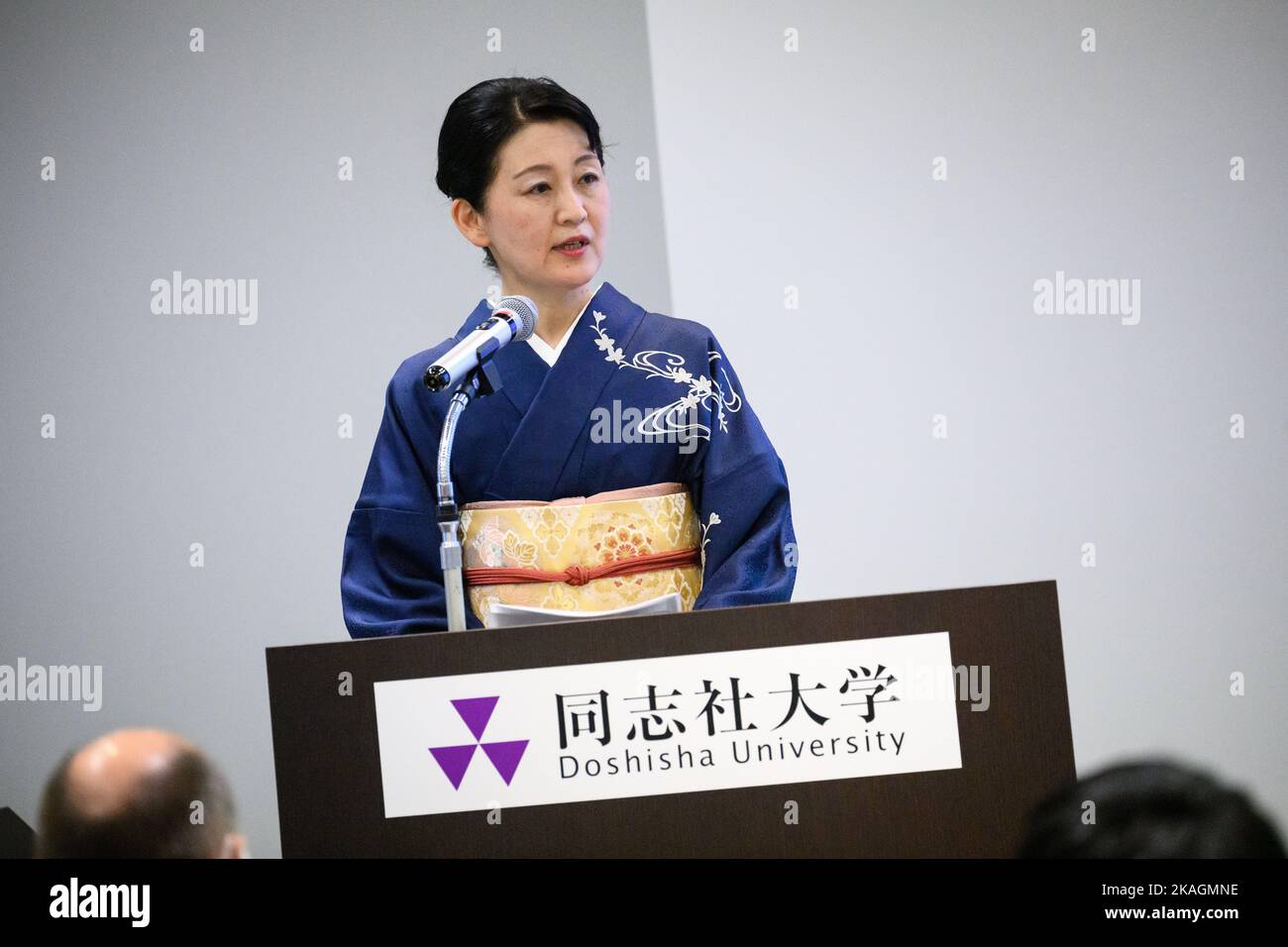 Kyoto, Japan. 03rd Nov, 2022. Doshisha University President Tomoko Ueki ...
