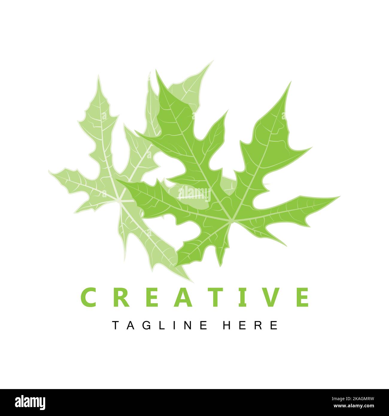 Leaf Logo, Green Plant Vector, Tree Vector, Product Brand Illustration ...