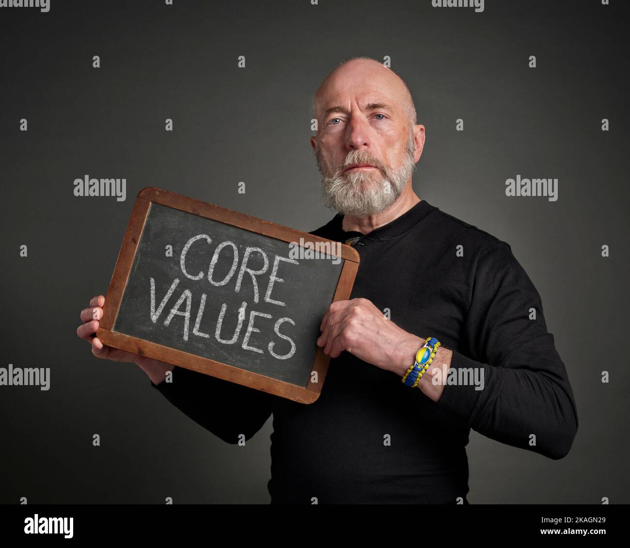 core values phrase - white chalk handwriting on a vintage slate ...