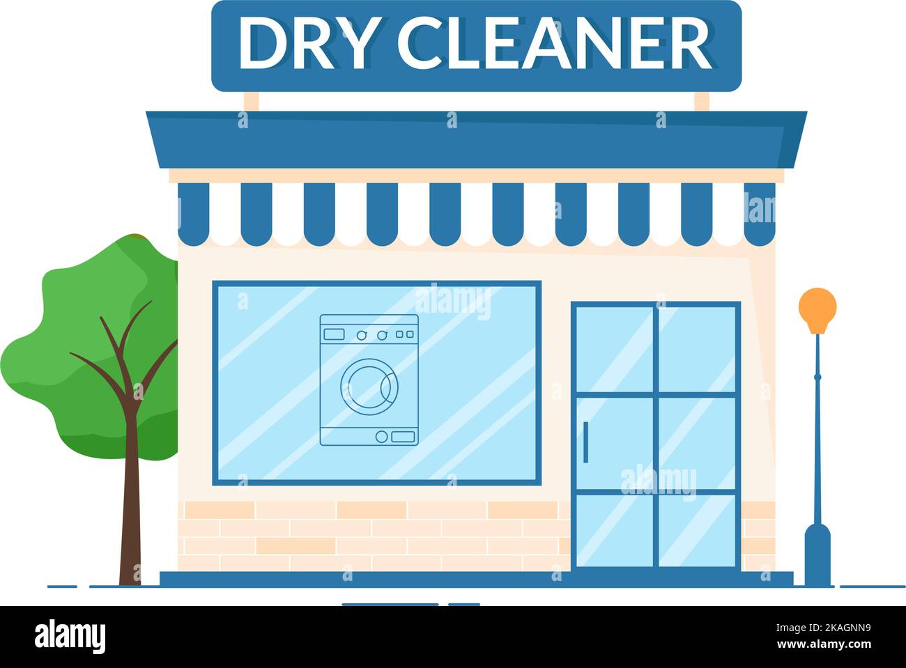 Dry Cleaning Store Service with Washing Machines, Dryers and Laundry ...
