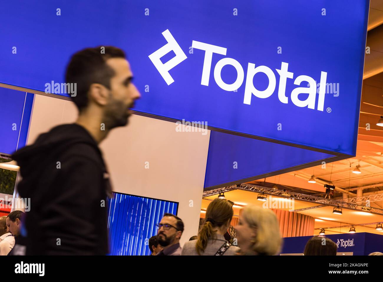 Lisbon, Portugal. 02nd Nov, 2022. Toptal logo seen at the Web Summit in ...