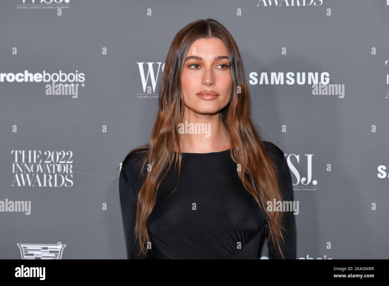 Hailey Bieber attends the WSJ. Magazine 2022 Innovator Awards at Museum ...