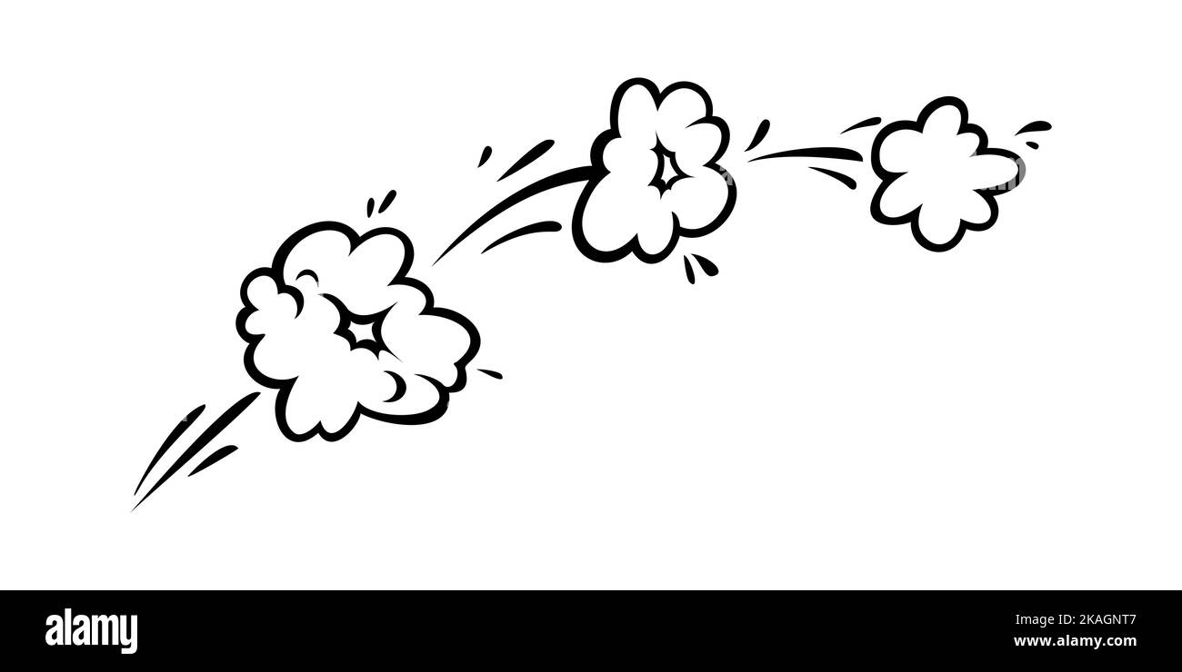 Comic boom effect clouds. Set of explosion bubbles and smoke. Vector ...