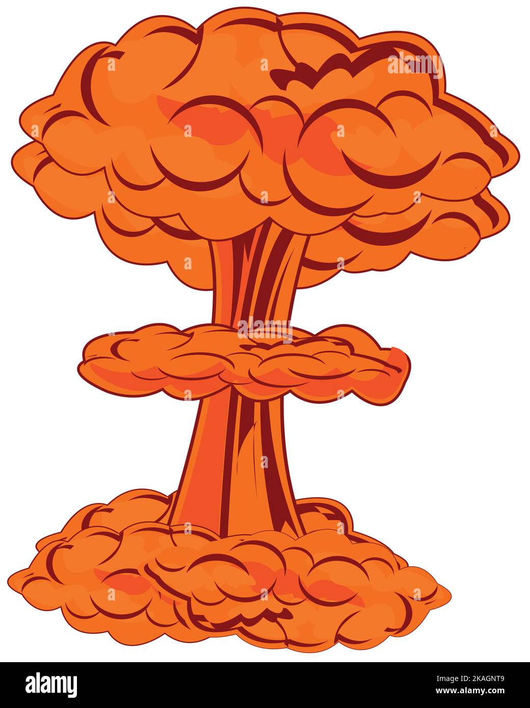 Illustration of the blast of the most powerful weapon of the nucleus ...