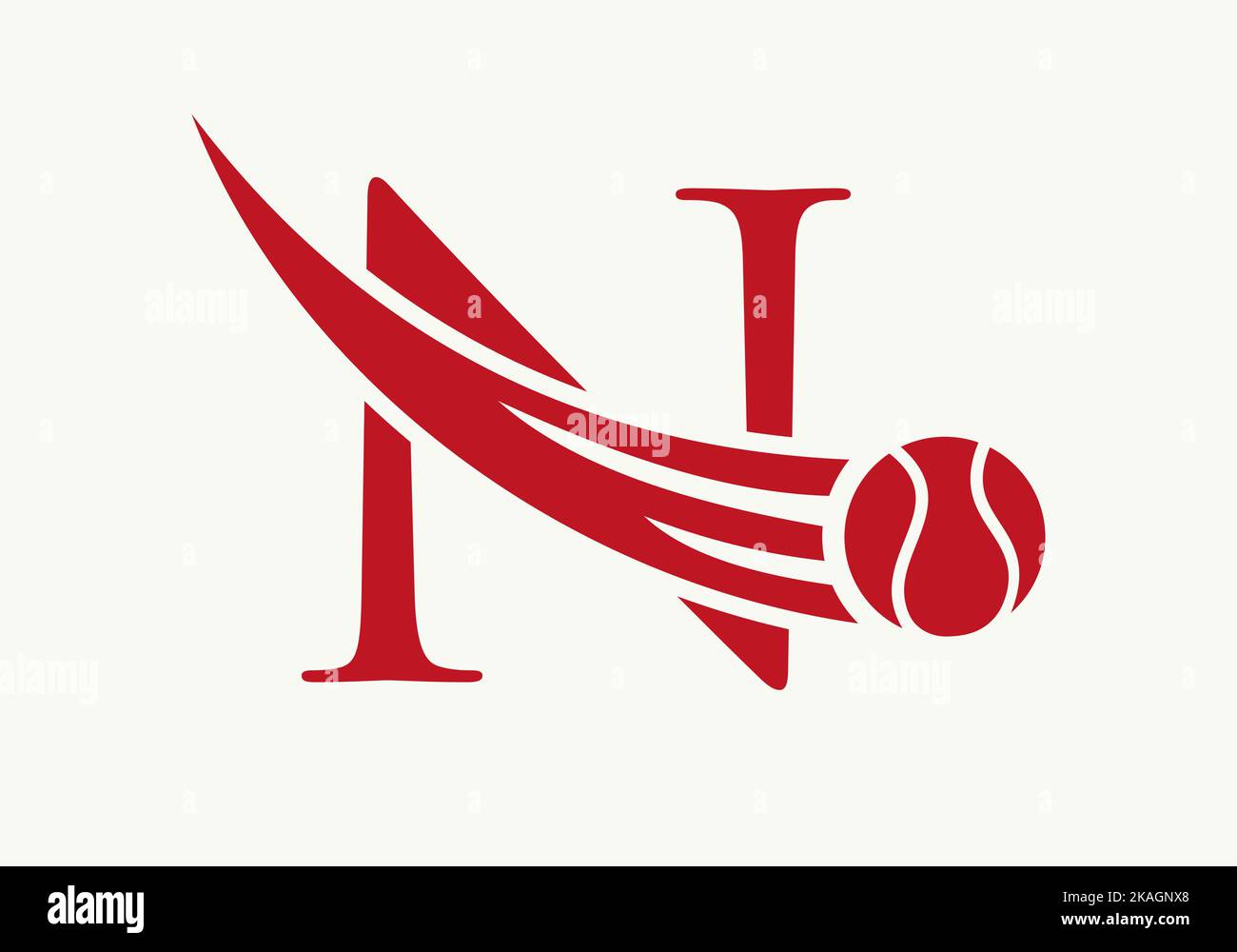 Letter N Tennis Logo Design Template. Tennis Sport Academy Sign, Club ...