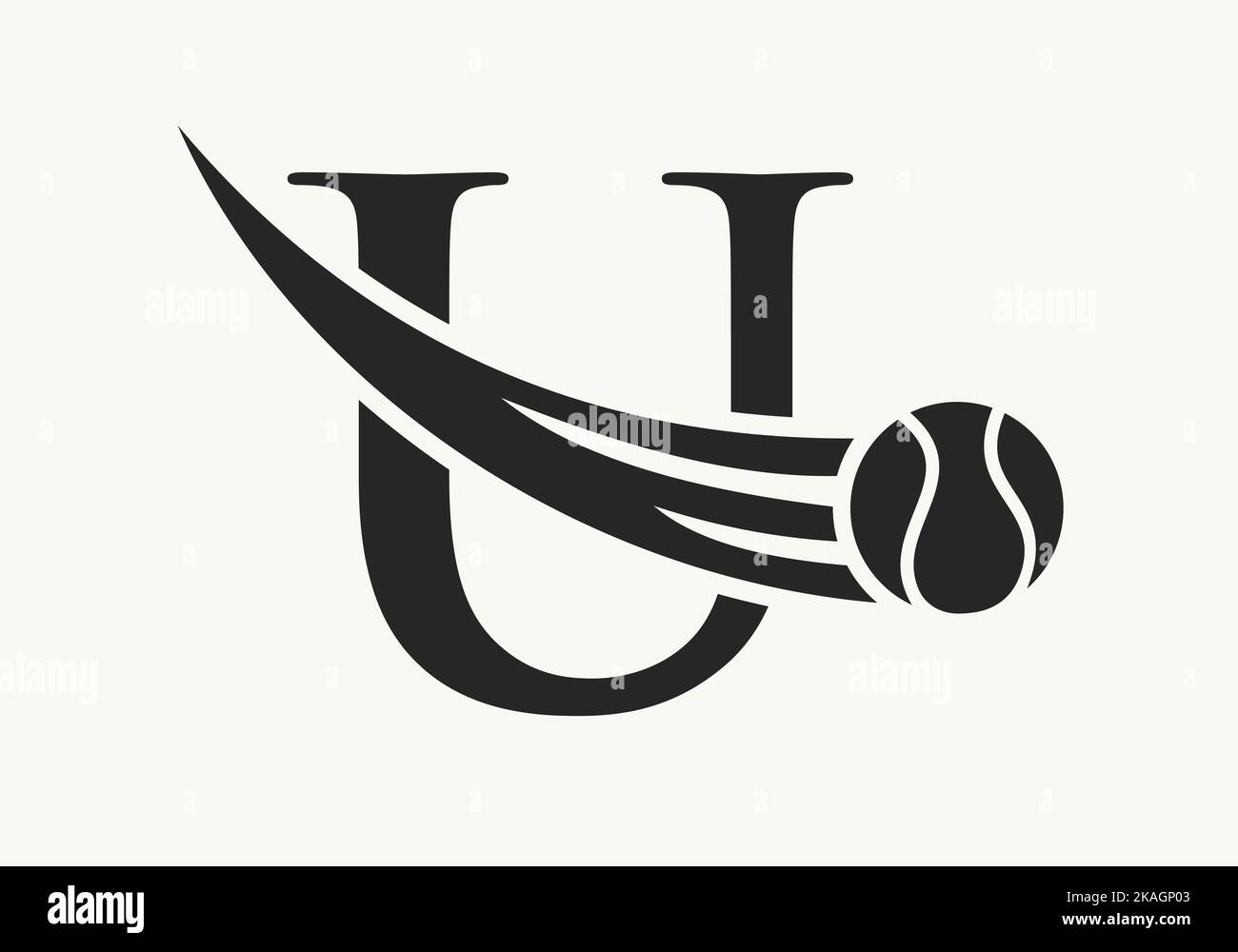 Letter U Tennis Logo Design Template. Tennis Sport Academy Sign, Club ...