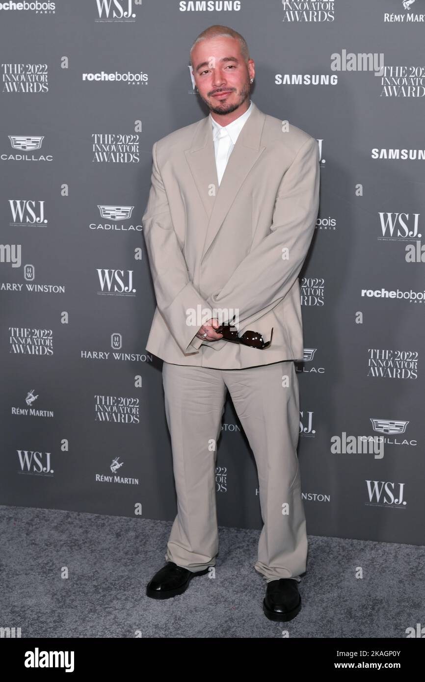 J Balvin attends the WSJ. Magazine 2022 Innovator Awards at Museum of ...