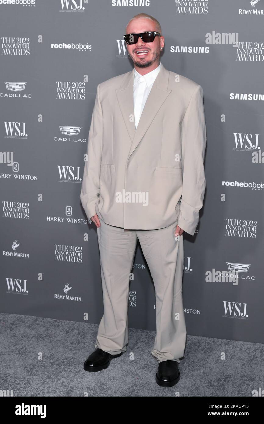 J Balvin attends the WSJ. Magazine 2022 Innovator Awards at Museum of ...