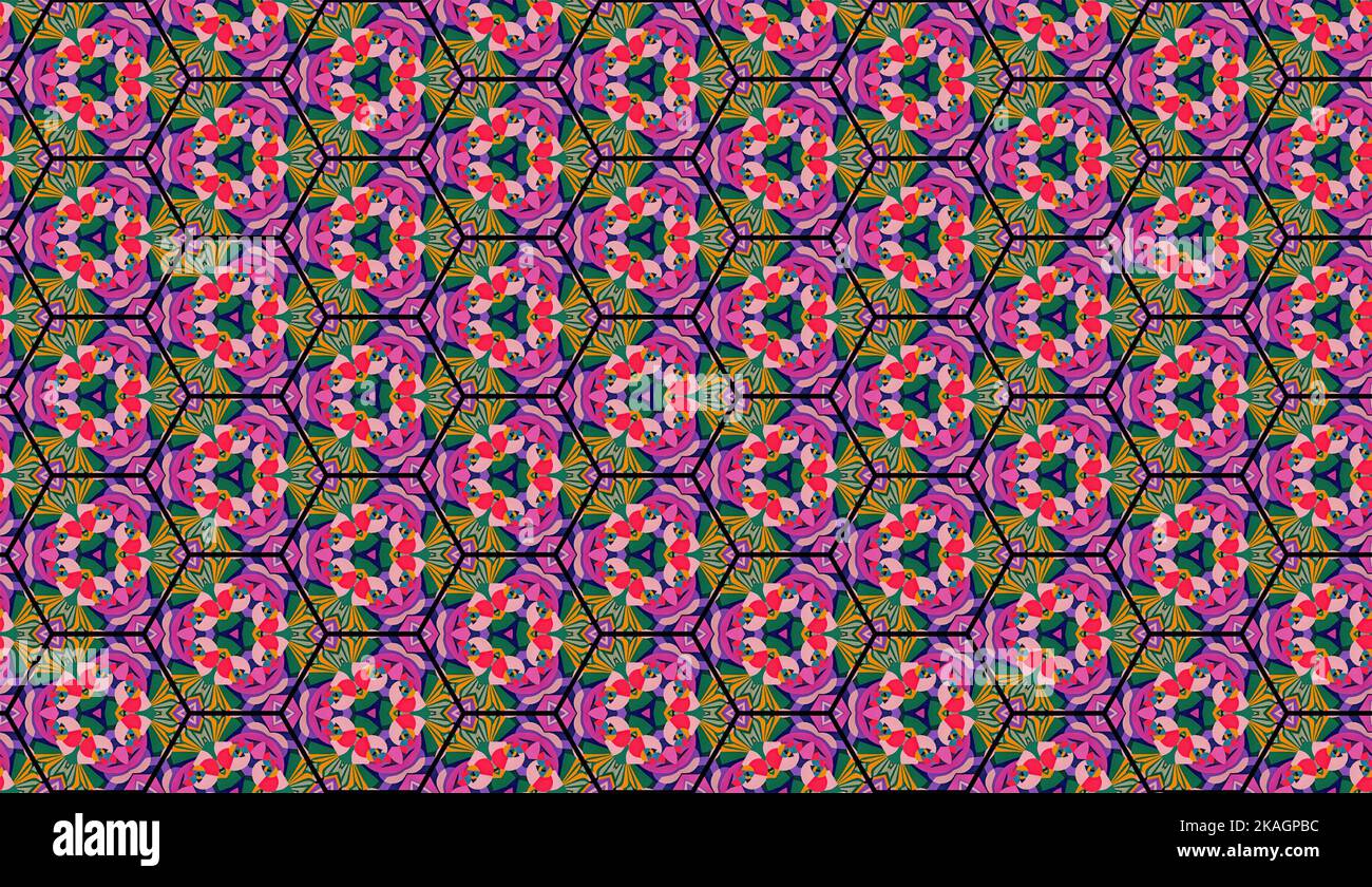 Seamless repeating pattern illustration, useful for fabric, wallpaper ...