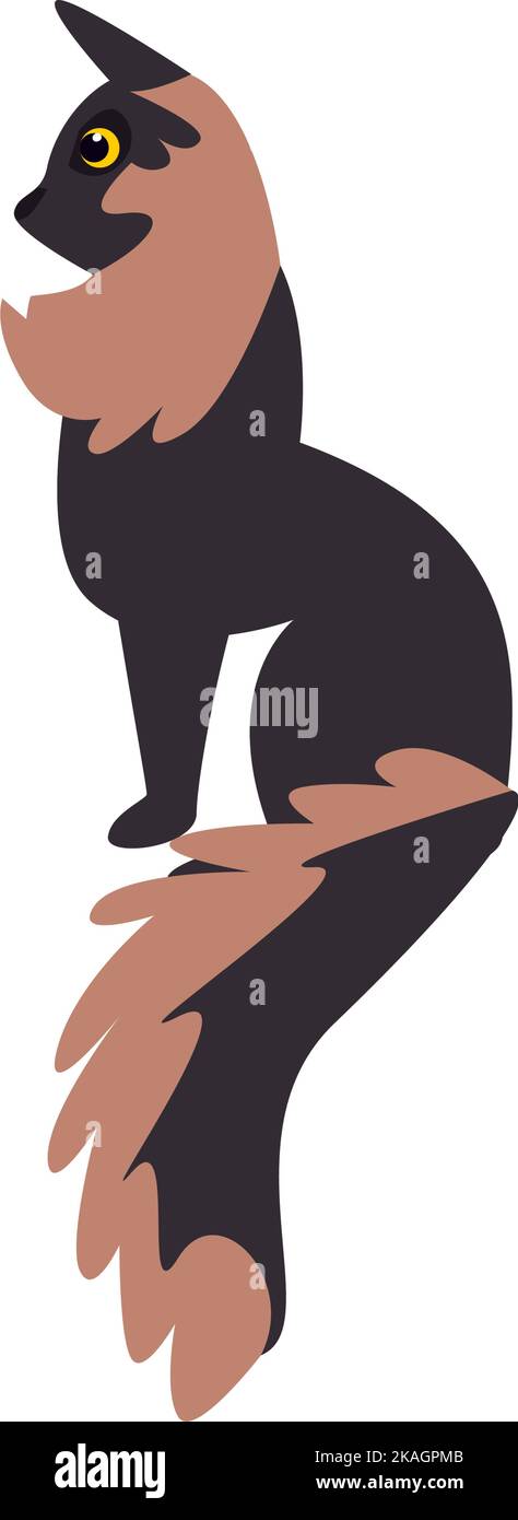 flat furry cat Stock Vector Image & Art - Alamy