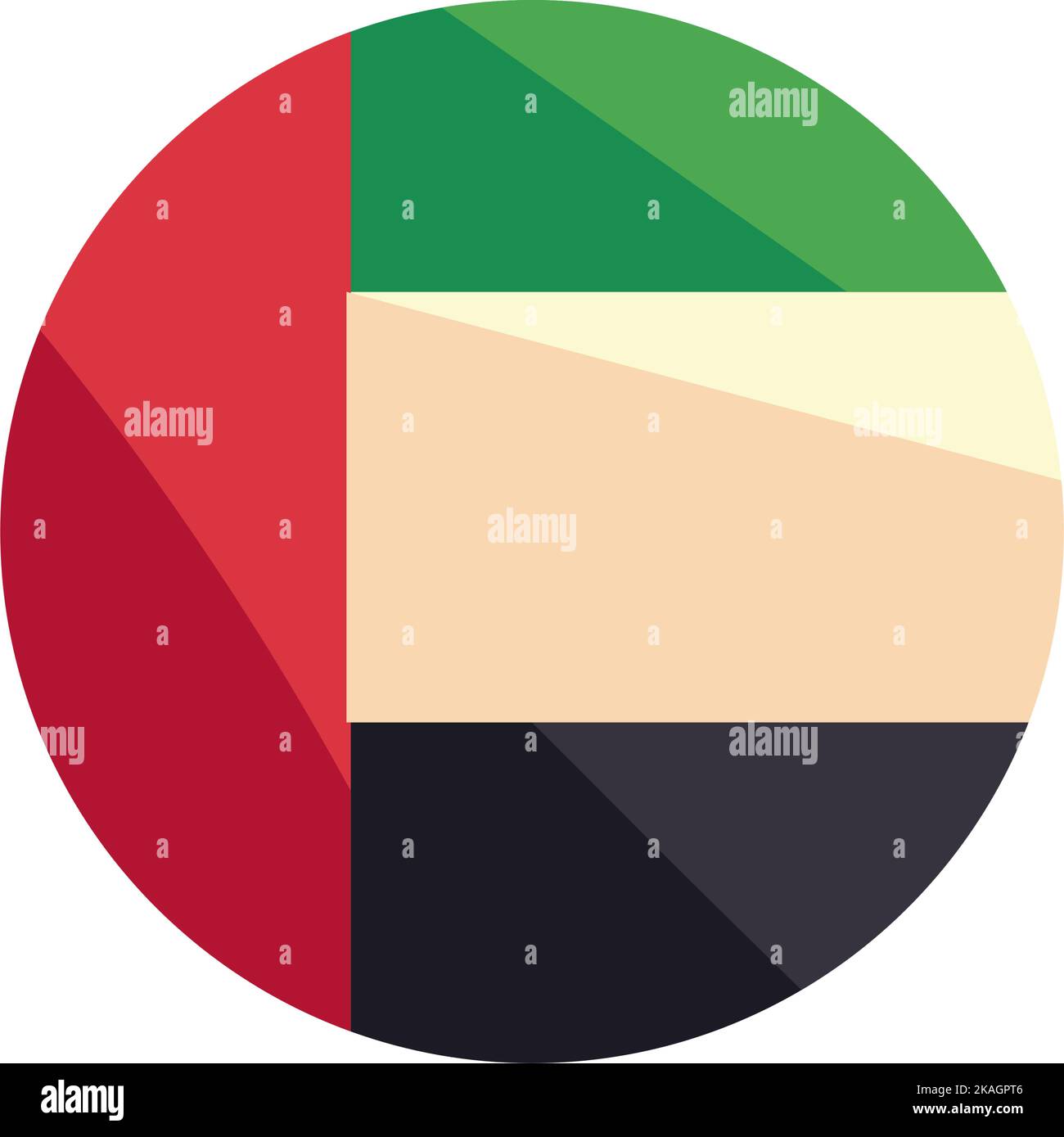 flat UAE flag emblem Stock Vector Image & Art - Alamy