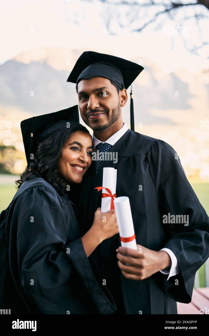 Im glad we saw this adventure through together. Portrait of two ...