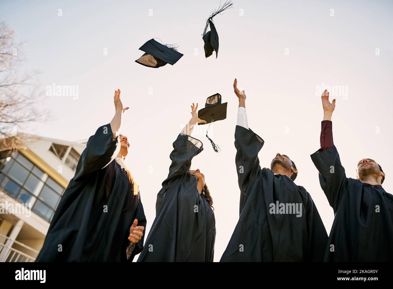 The occasion has left them in high spirits. a group of students ...